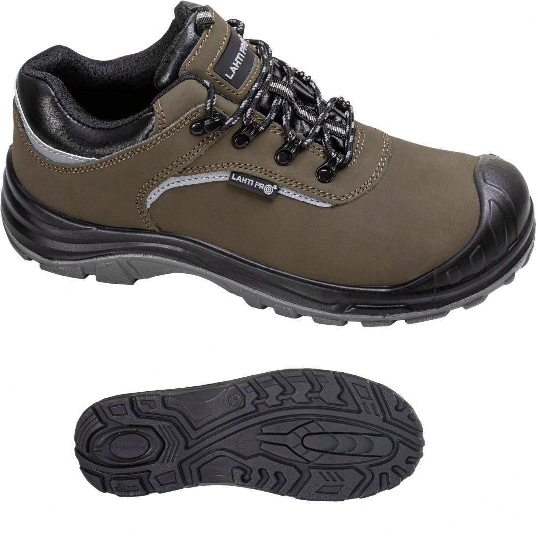 Lahti Pro L30438 obuwie robocze- półbuty męskie ze skóry S3 SRC ze stalowym podnoskiem